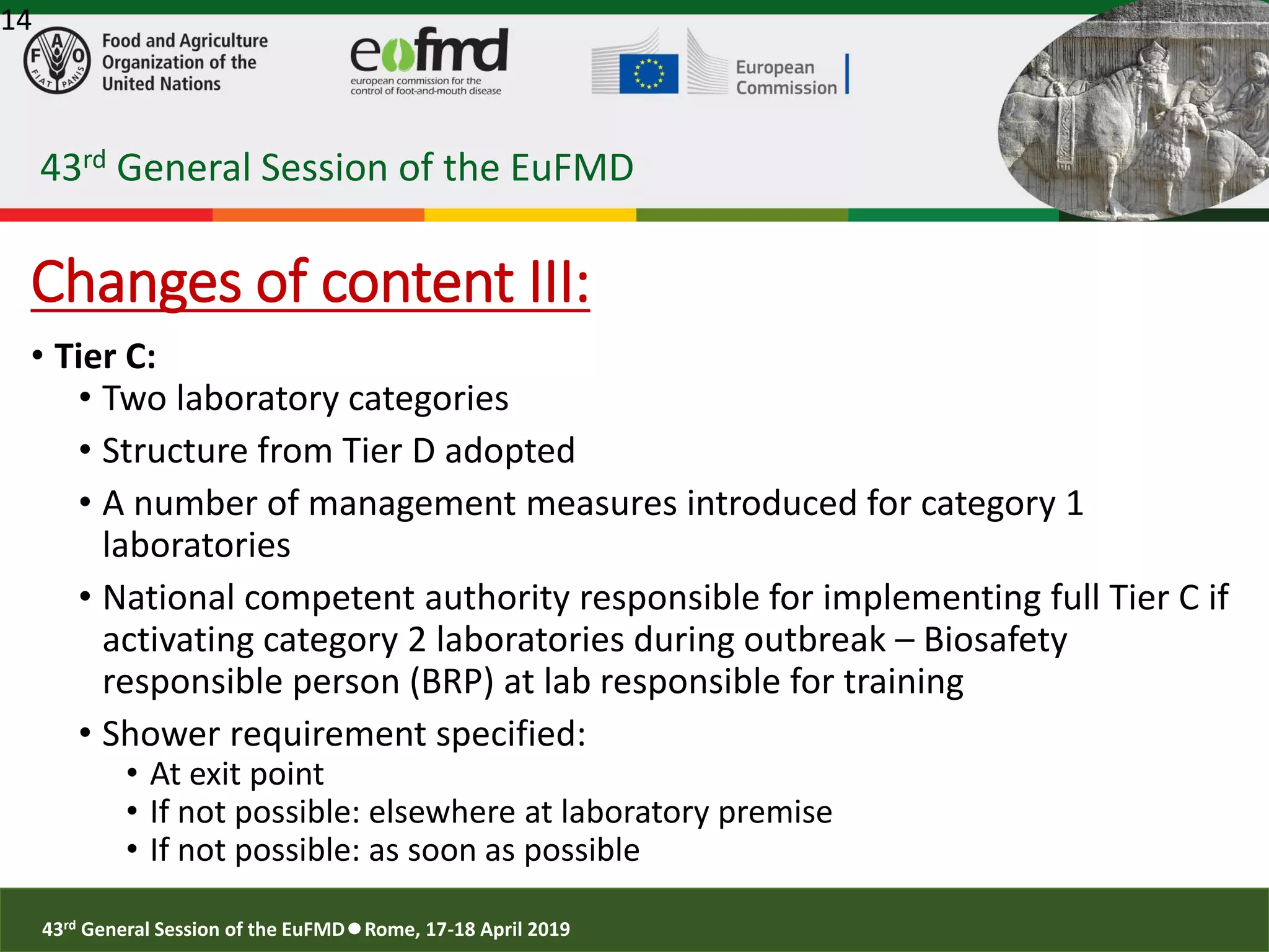 GS43_12. EuFMD minimum biorisk management standard | PPT