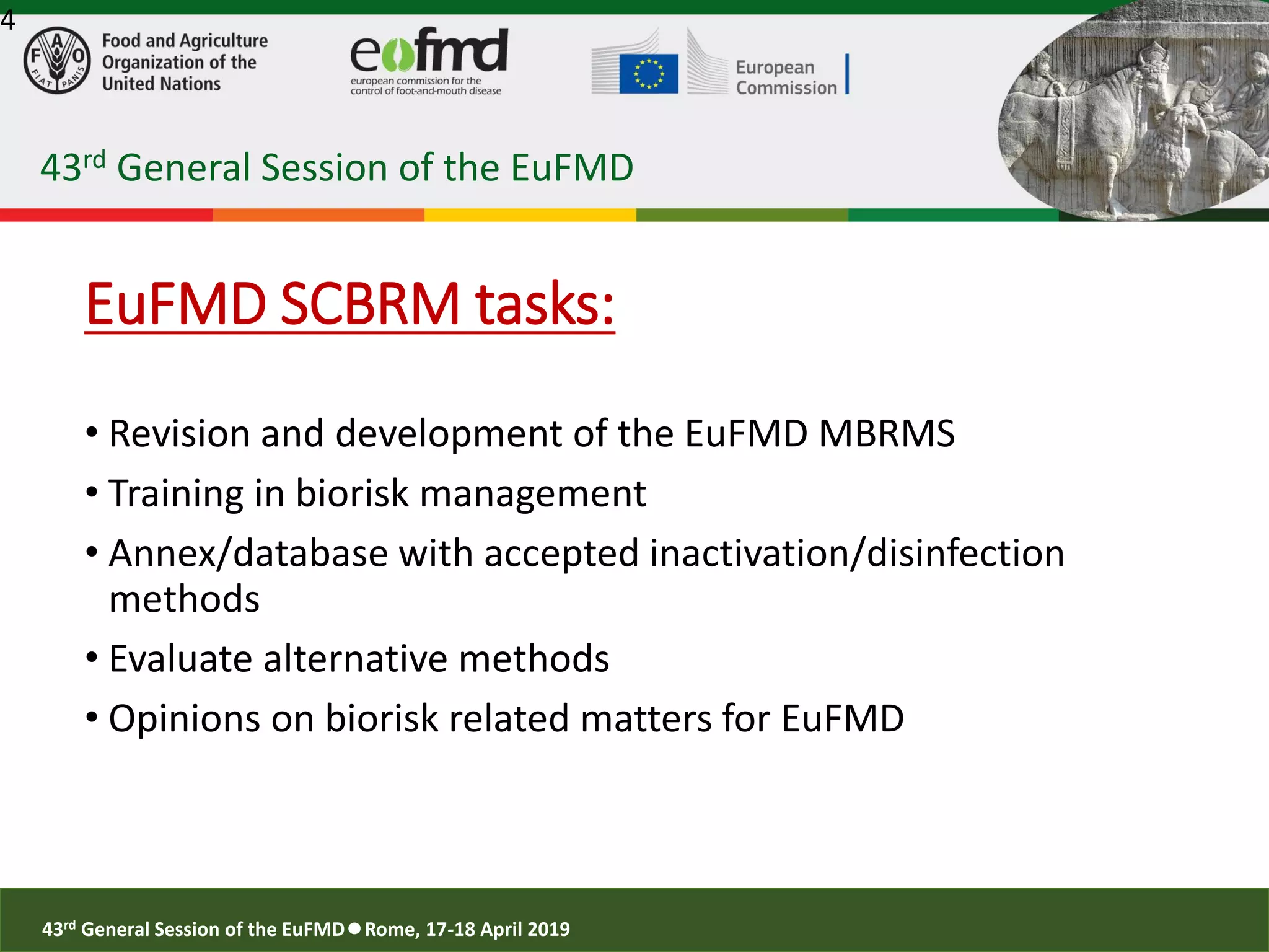 GS43_12. EuFMD minimum biorisk management standard | PPT