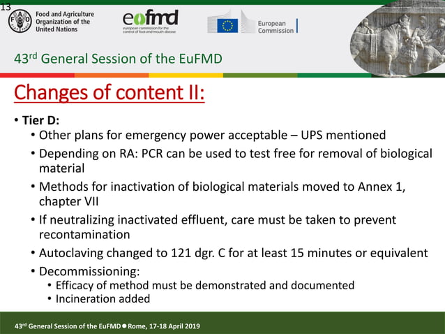 GS43_12. EuFMD minimum biorisk management standard | PPT