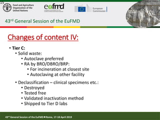 GS43_12. EuFMD minimum biorisk management standard | PPT