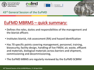 GS43_12. EuFMD minimum biorisk management standard | PPT