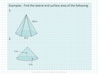 12.4 Surface Area of Pyramids and Cones | PDF