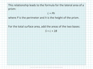 12.2 Prisms and Cylinders | PPT