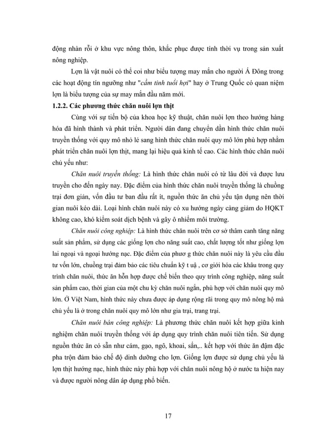 LV: Phân tích các yếu tố ảnh hưởng đến hiệu quả kinh tế trong chăn nuôi lợn thịt | PDF