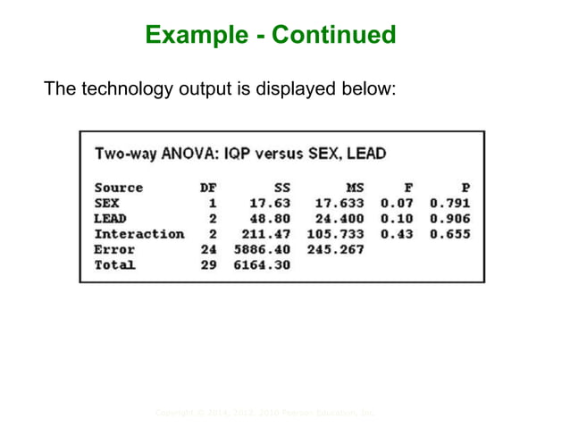 Two Way ANOVA | PPT