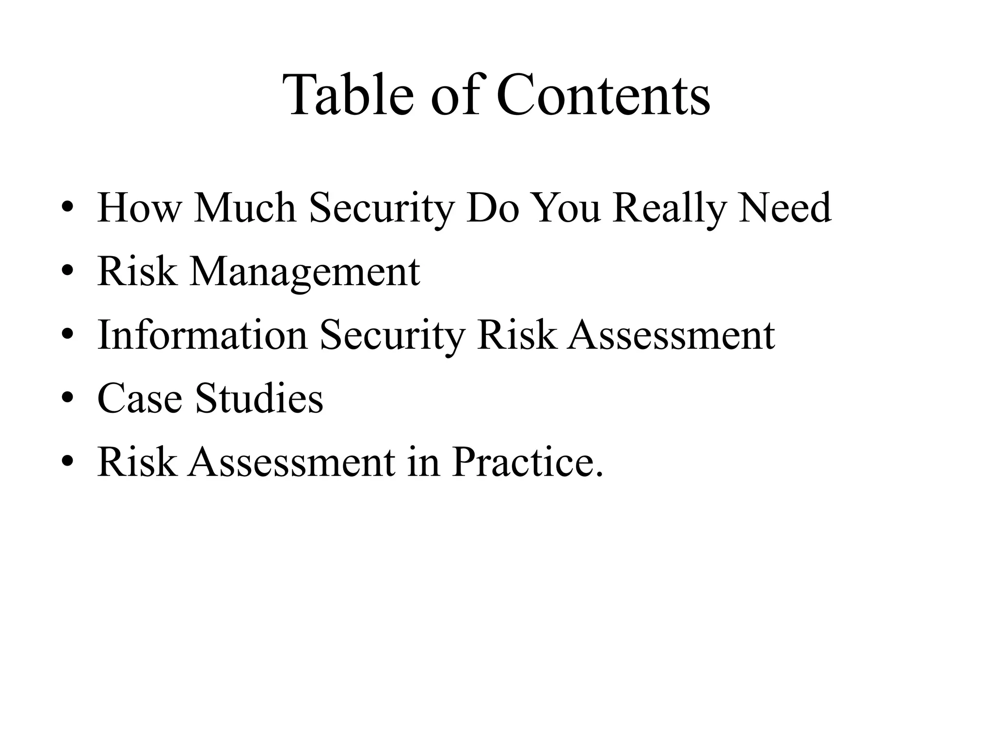 Security risk management | PPTX