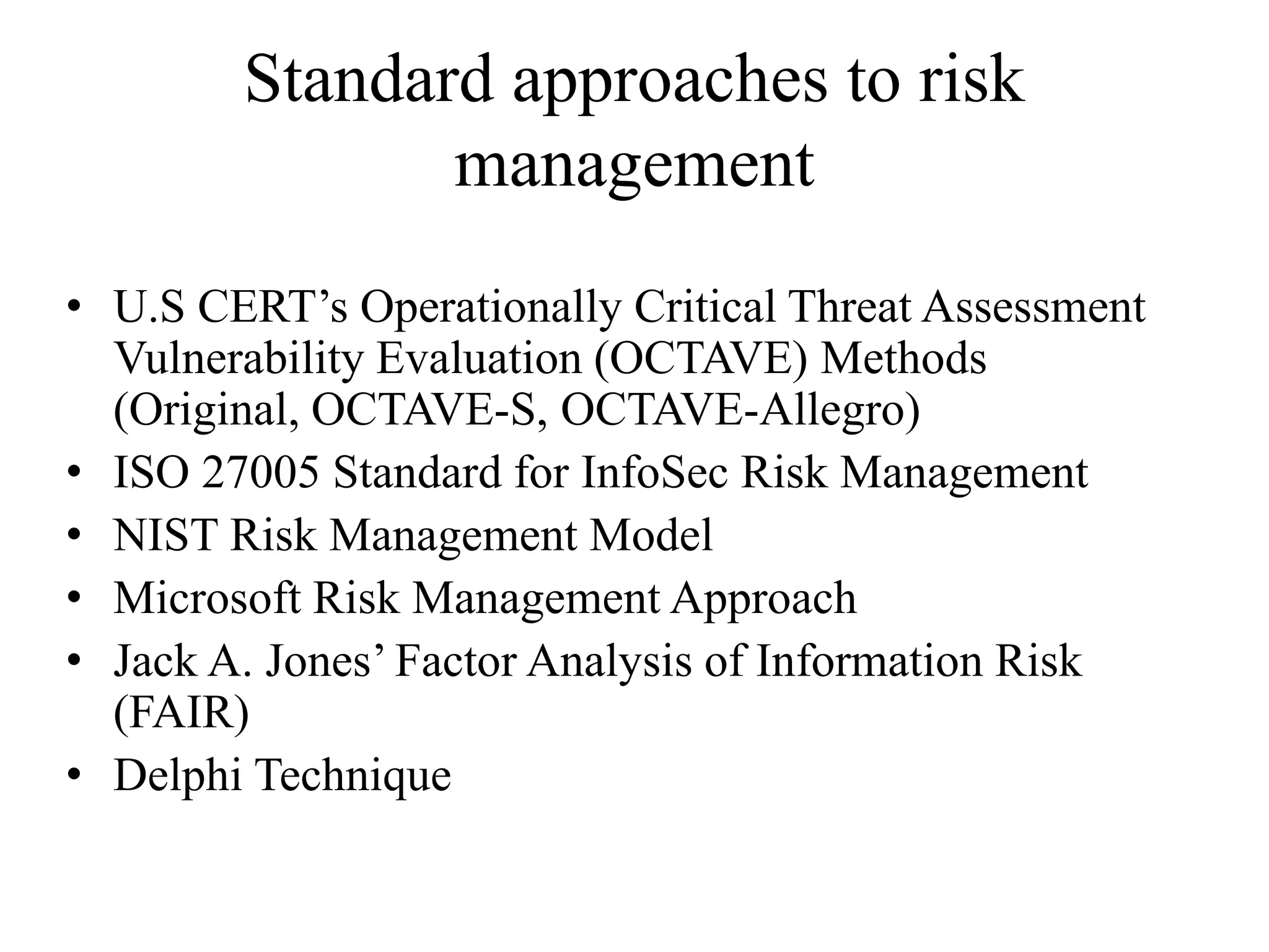 Security risk management | PPTX