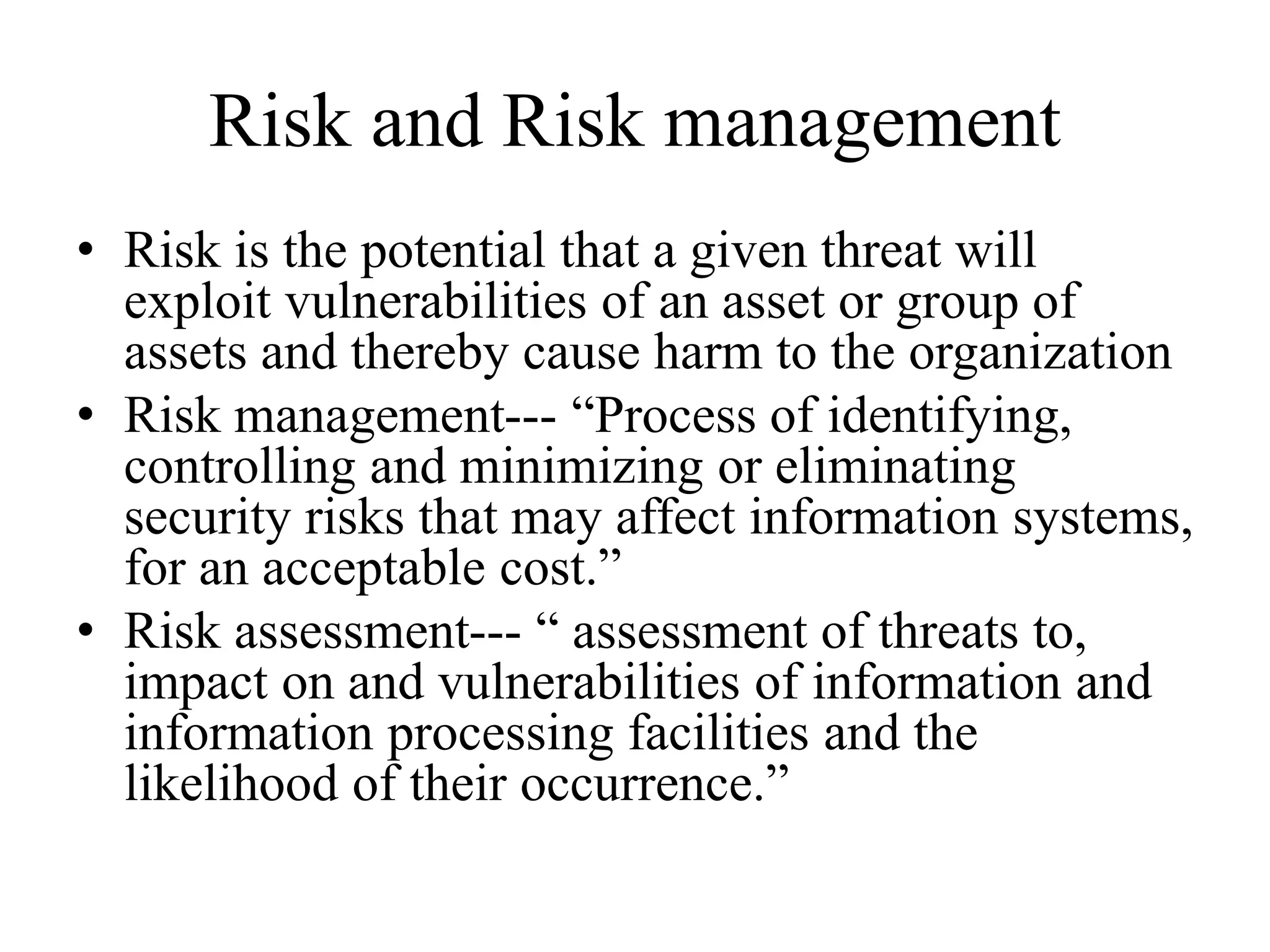 Security risk management | PPTX