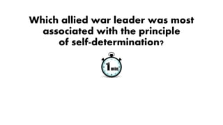 REVISION IGCSE CAMBRIDGE HISTORY: NATIONAL SELF-DETERMINATION | PPTX