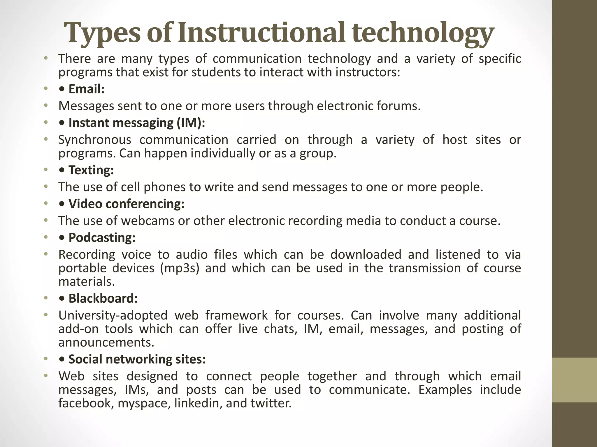 Instructional and Communication Technology | PPTX