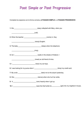 Past or past progressive | PDF