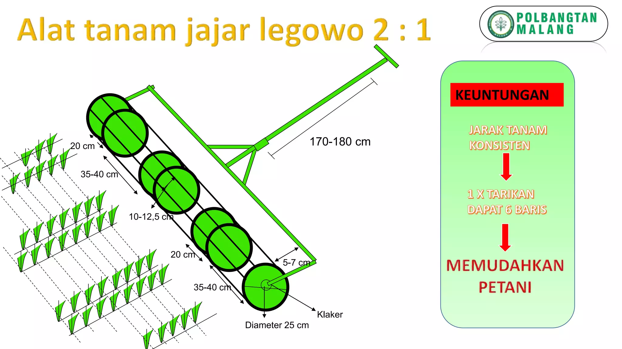 SISTEM TANAM PADI JAJAR LEGOWO 2 : 1 (Dedi K ) | PPTX