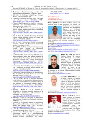 NEW APPROACH FOR COMPUTER-AIDED STATIC BALANCING OF TURBINES ROTORS ...