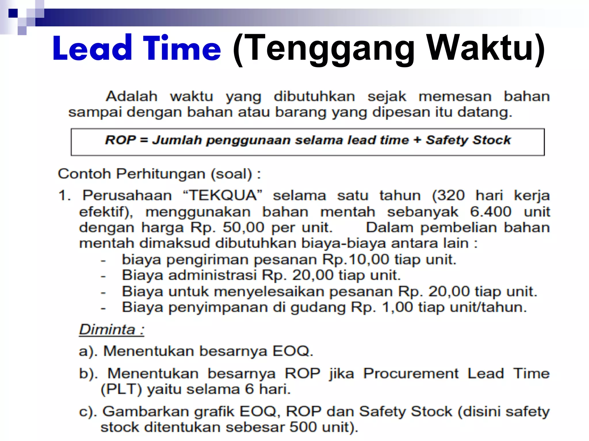 Inventory, EOQ & FIFO LIFO _ Materi Training | PDF