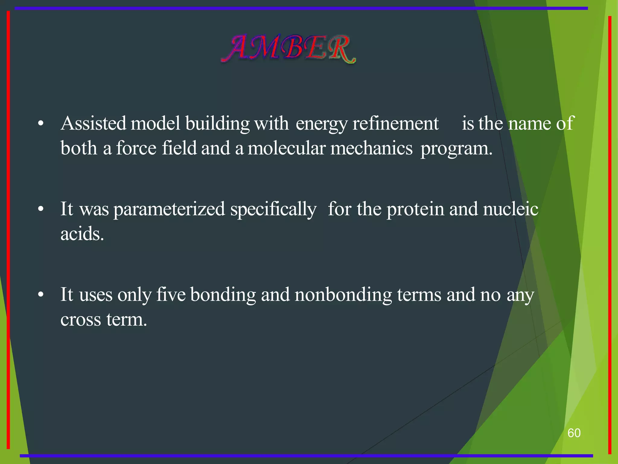 Molecular modelling for M.Pharm according to PCI syllabus | PPTX