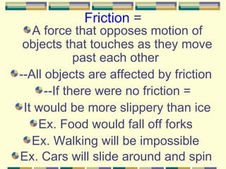 12 1 Friction And Gravity | PPT