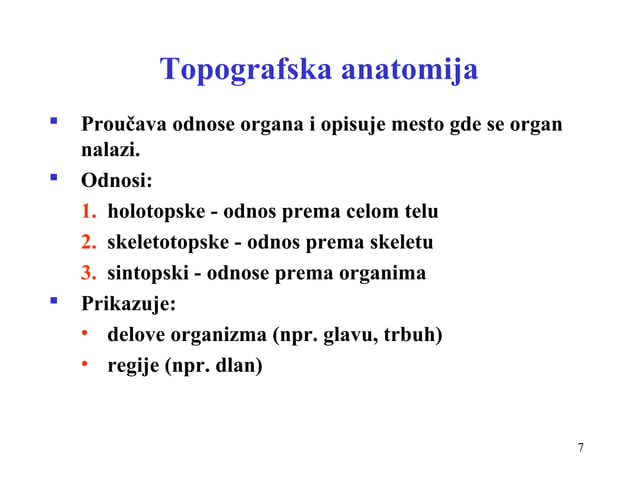 Anatomija uvod (1) | PPT