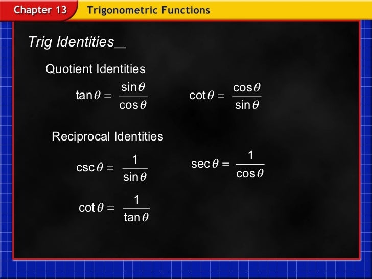 12.1 simplifying trig expressions