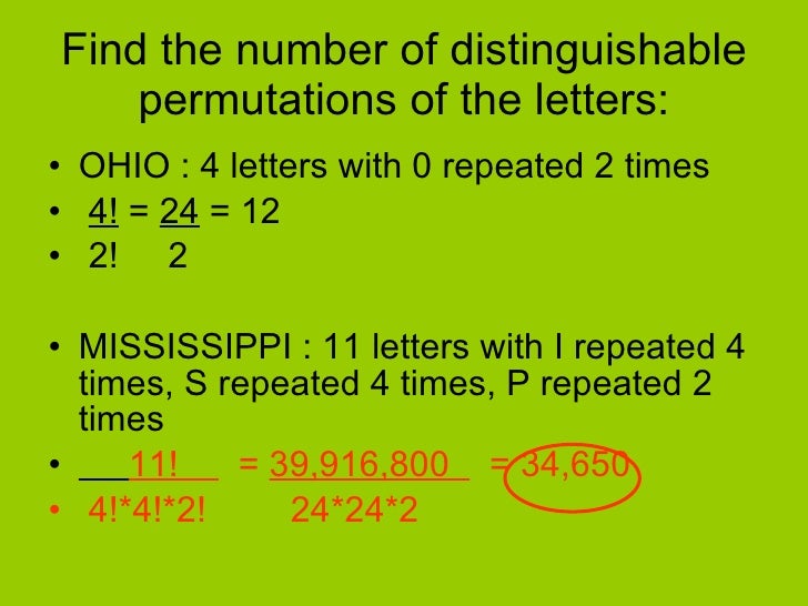 12 1 The Fundamental Counting Principal & Permutations