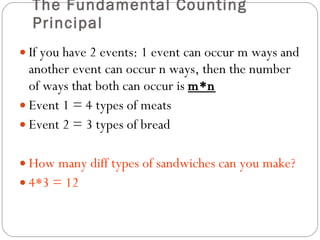12 1 The Fundamental Counting Principal & Permutations Revised | PPT