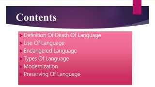 language death | PPTX