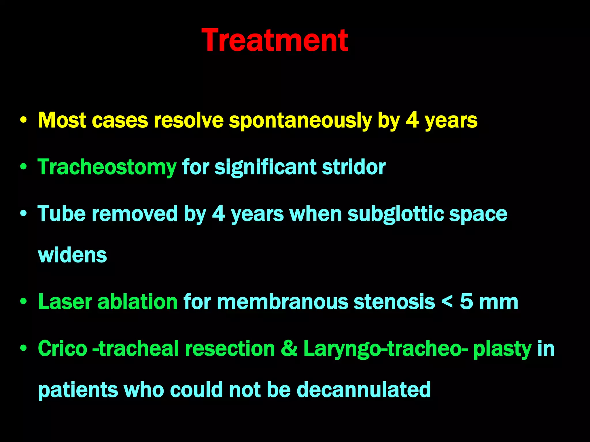 Congenital lesions of larynx and evaluation of stridor | PPT