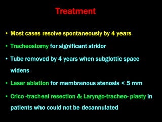 Congenital lesions of larynx and evaluation of stridor | PPT