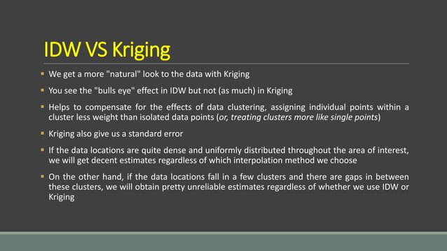 Spatial analysis & interpolation in ARC GIS | PPTX