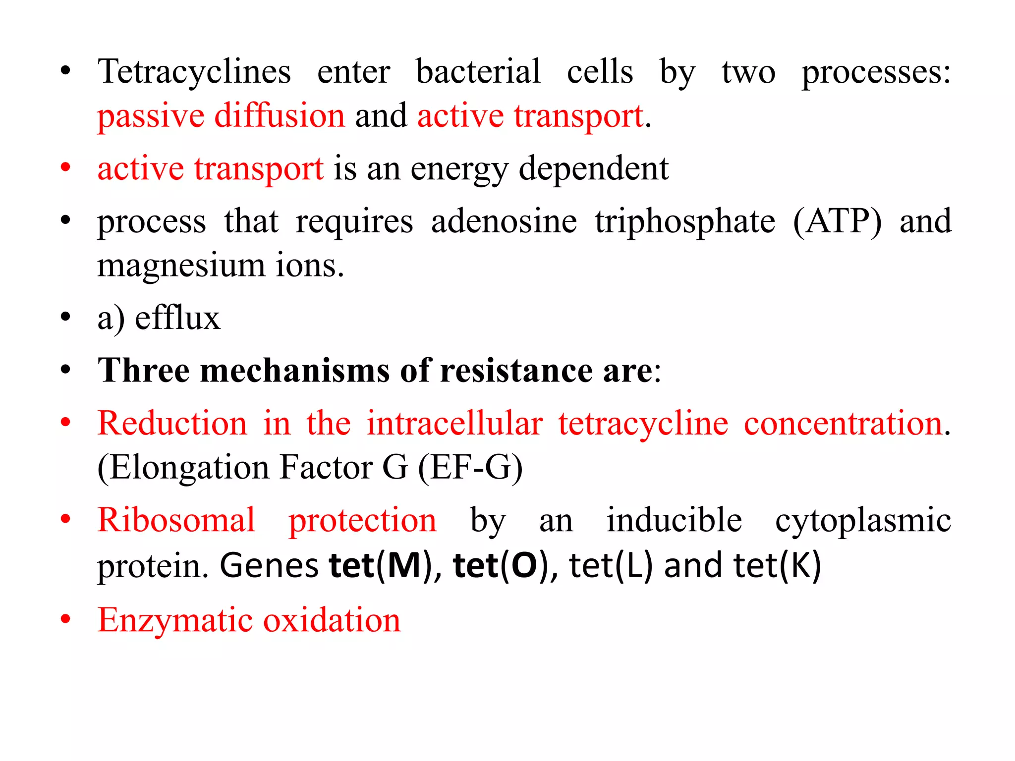 Tetracylines and Macrolide antibiotics | PDF