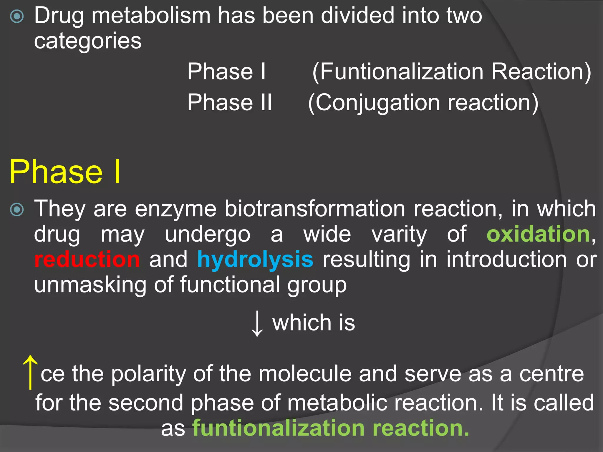 Drug metabolism Phase I Reaction | PPTX