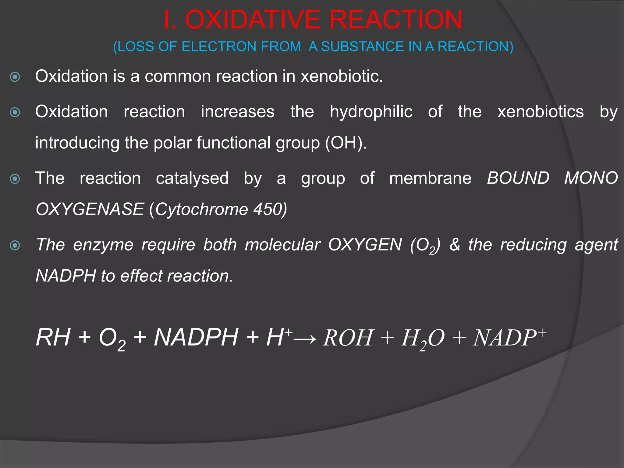 Drug metabolism Phase I Reaction | PPTX