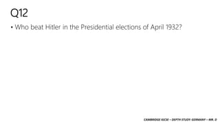 IGCSE REVISION - GERMANY: REVISION SUMMARY - 30 QUESTIONS | PPTX