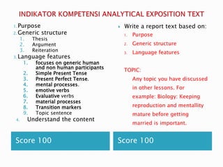 KELAS 12 SMK PERTEMUAN 12// review analytical exposition | PPT