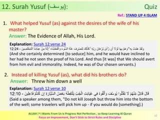 Al Quran (Chapter 12): Surah Yusuf [Prophet Joseph (as)] | PPT