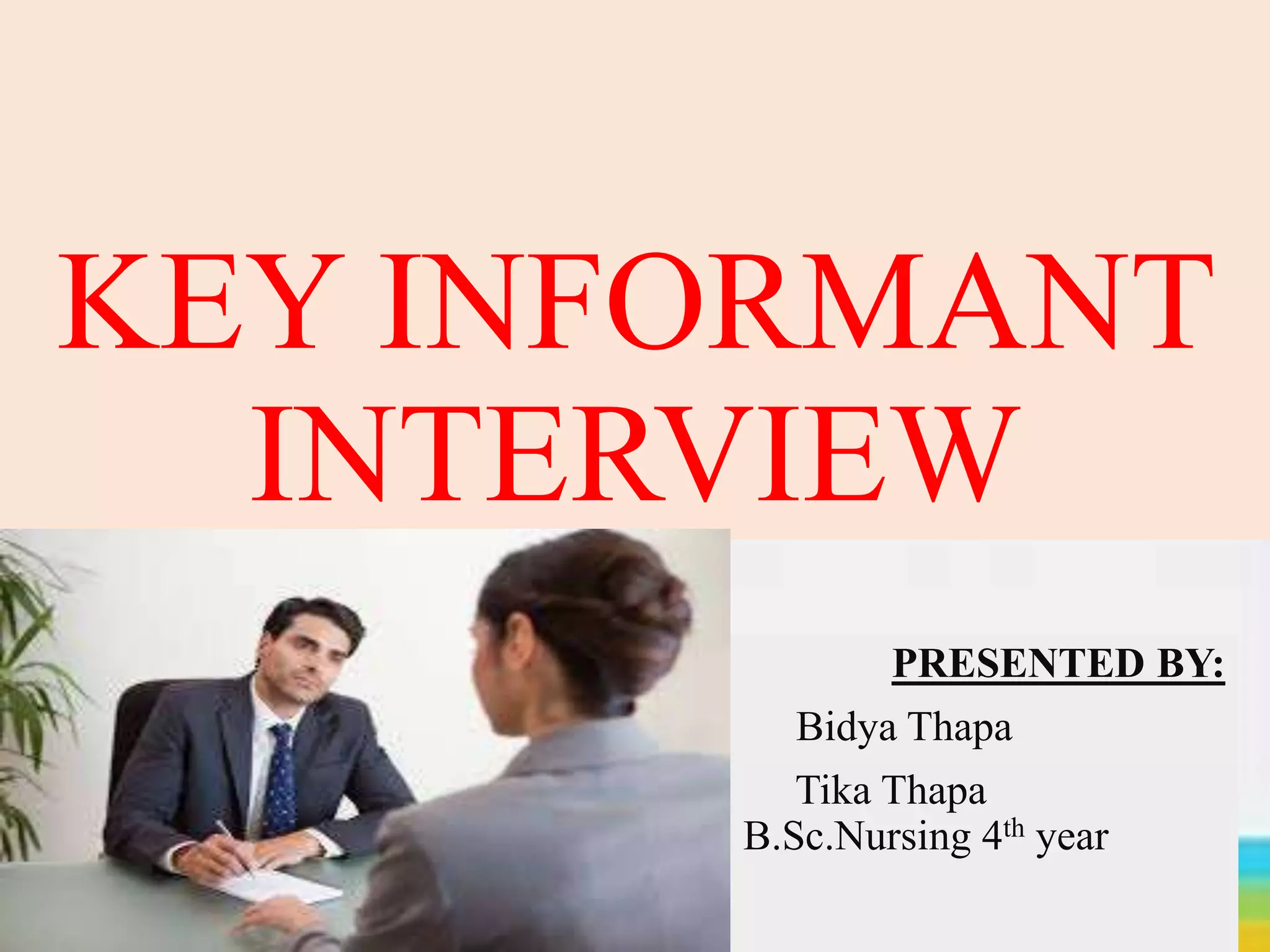 Key Informant Interview (KII) | PPTX