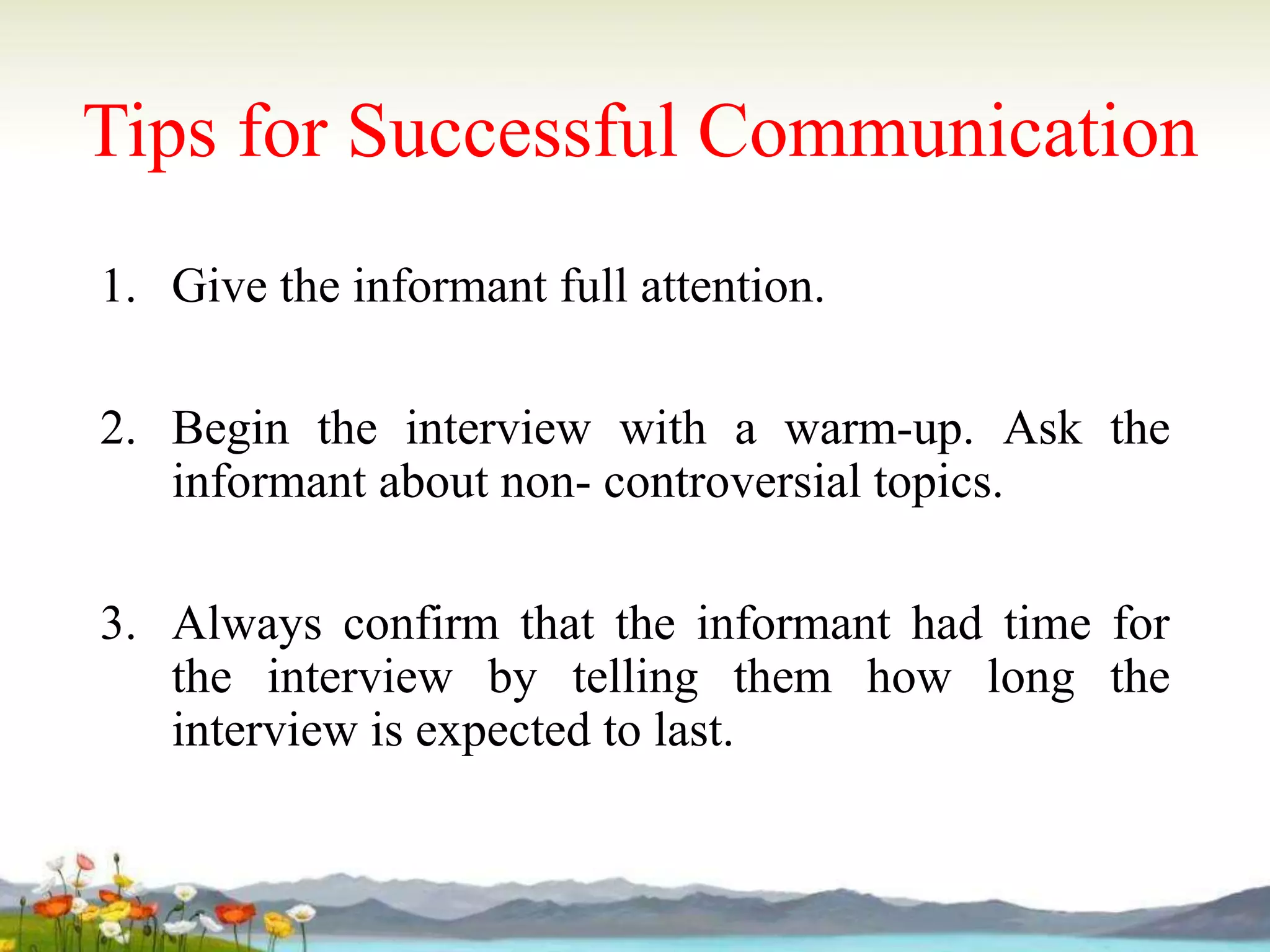 Key Informant Interview (KII) | PPTX