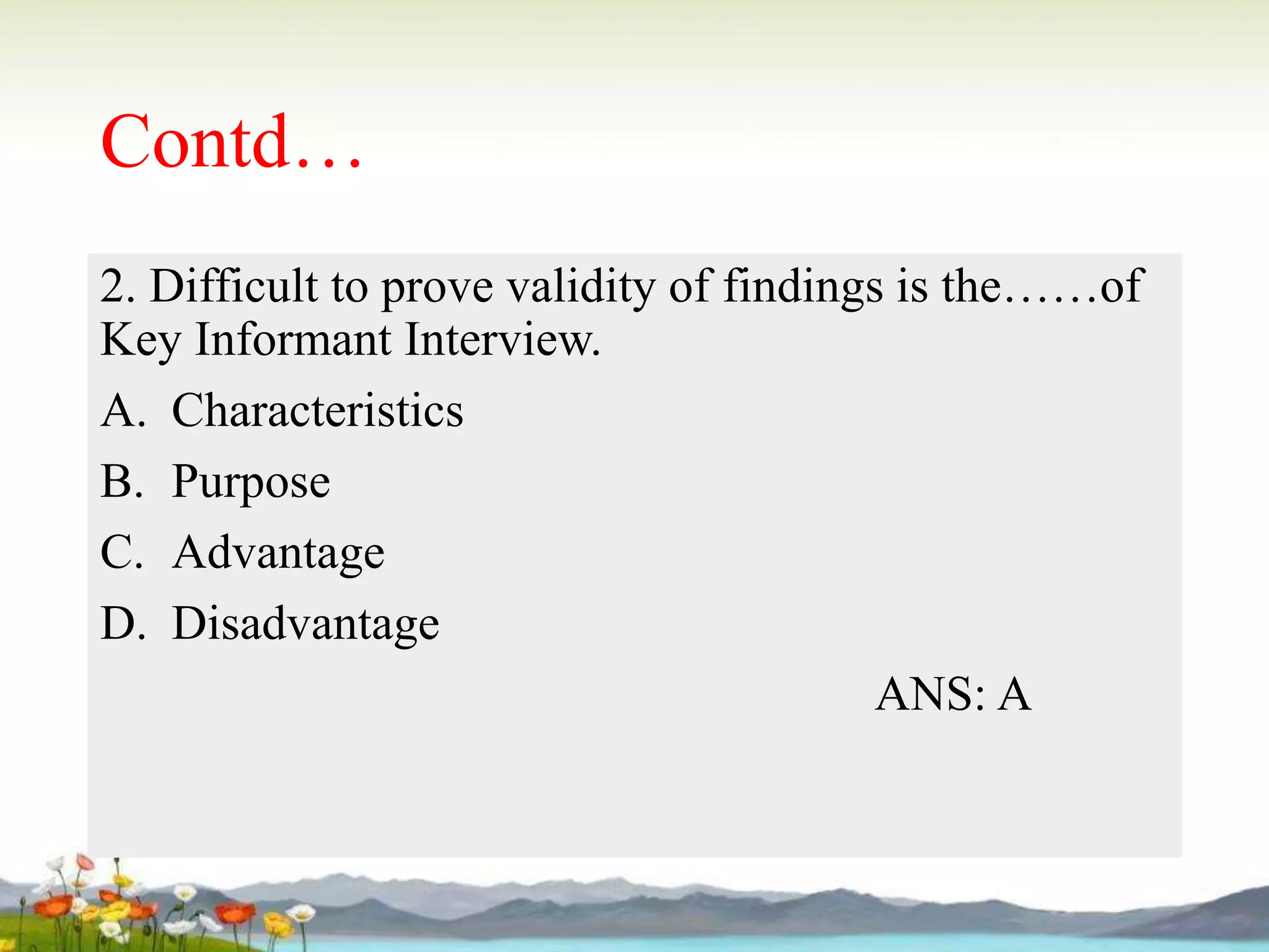 Key Informant Interview (KII) | PPTX