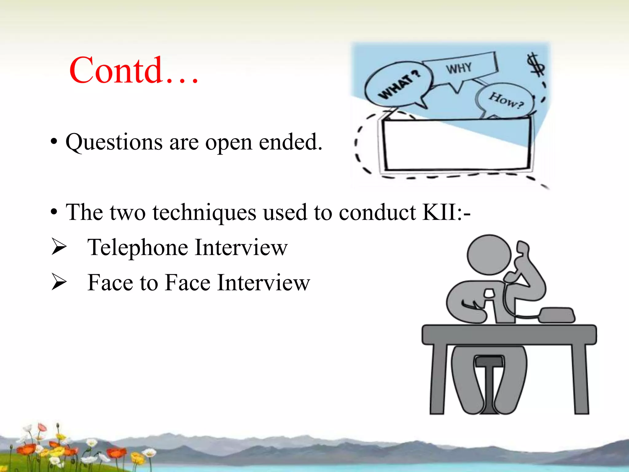 Key Informant Interview (KII) | PPTX