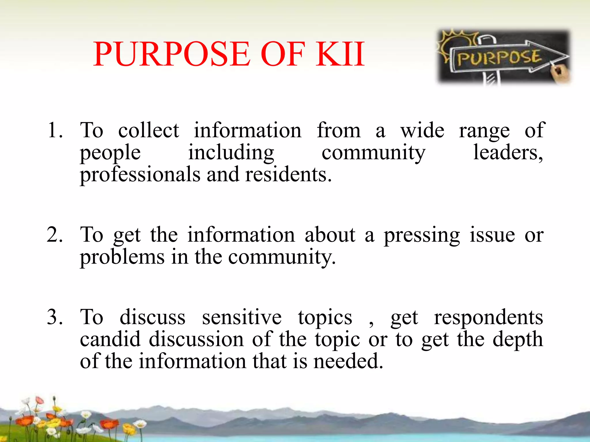 Key Informant Interview (KII) | PPTX