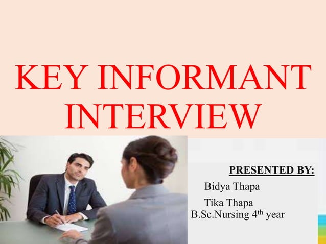Key Informant Interview (KII) | PPTX