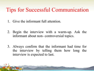 Key Informant Interview (KII) | PPTX
