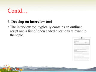 Key Informant Interview (KII) | PPTX