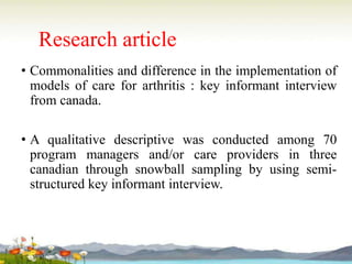 Key Informant Interview (KII) | PPTX