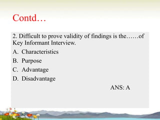 Key Informant Interview (KII) | PPTX