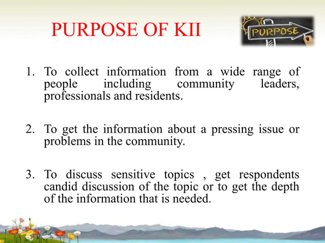 Key Informant Interview (KII) | PPTX