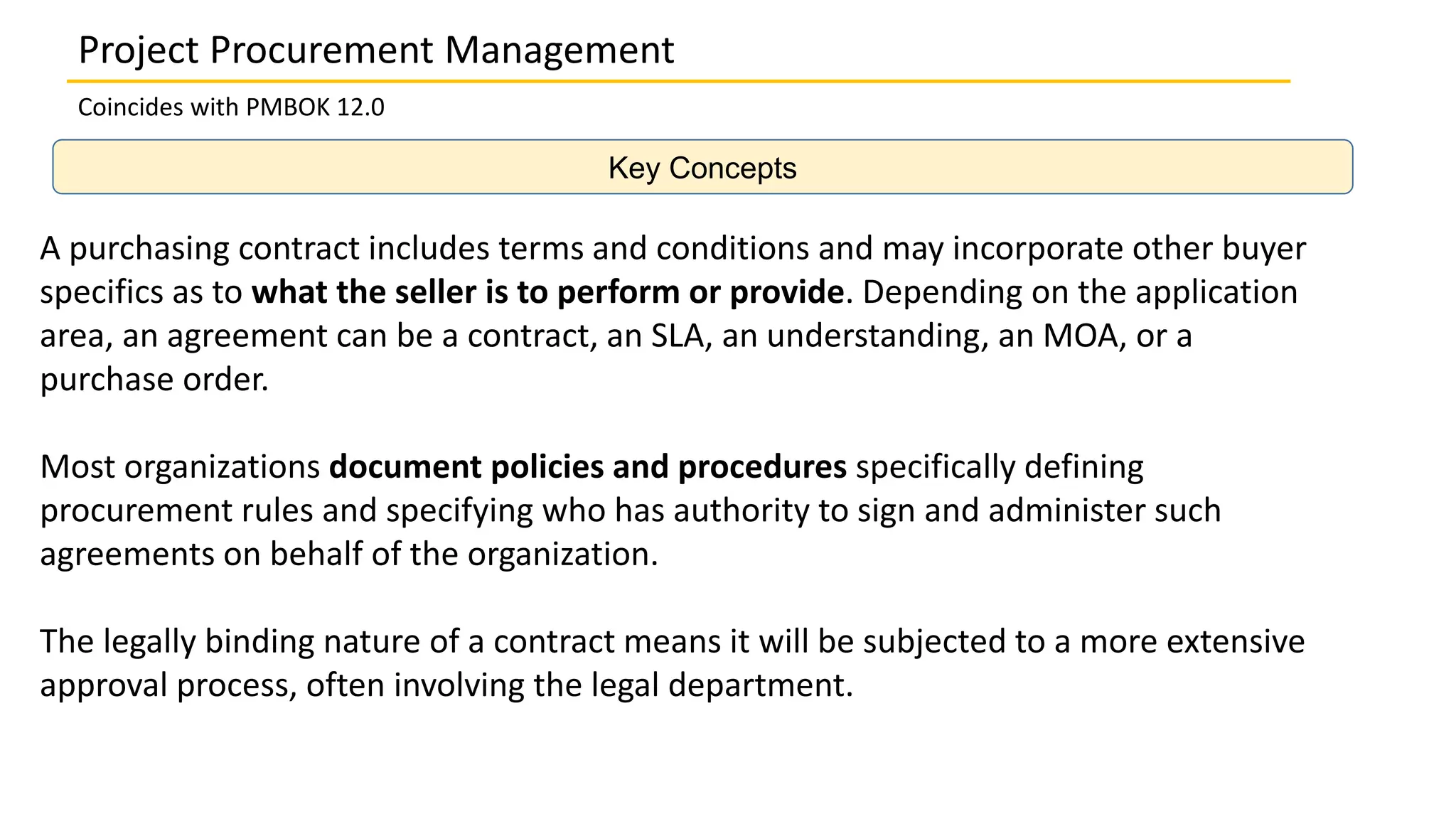12.0 Project Procurement Management Overview | PPTX