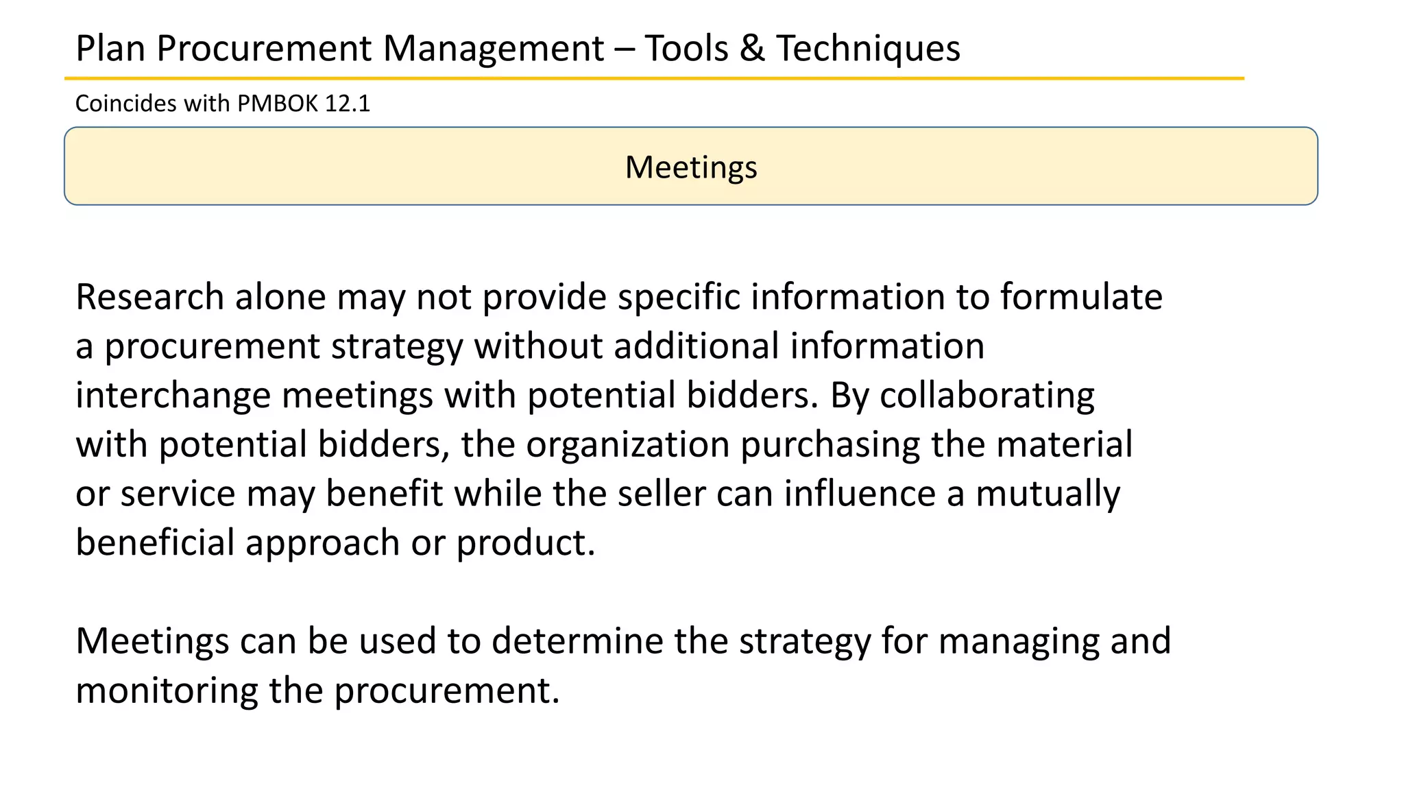 12.1 Plan Procurement Management | PPTX