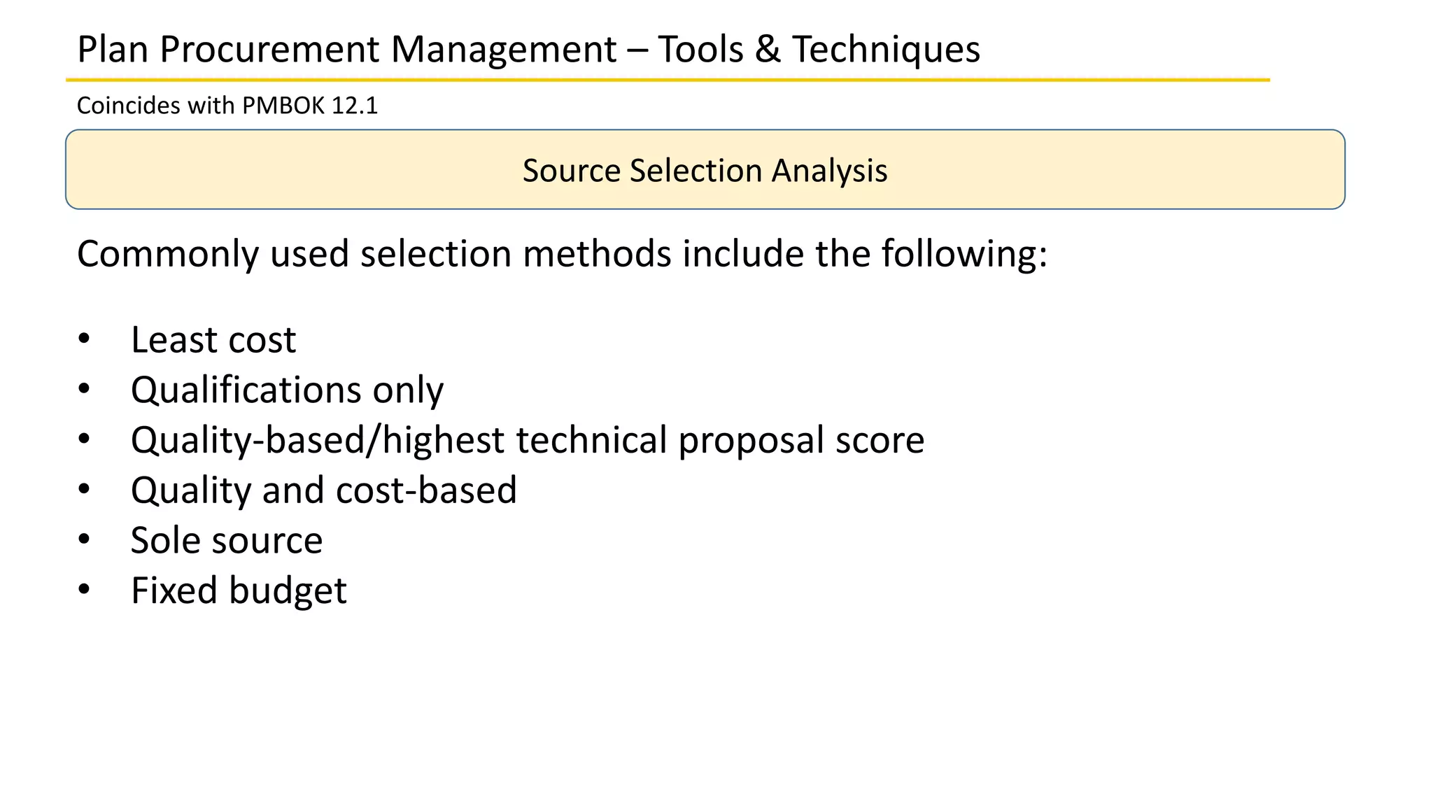 12.1 Plan Procurement Management | PPTX