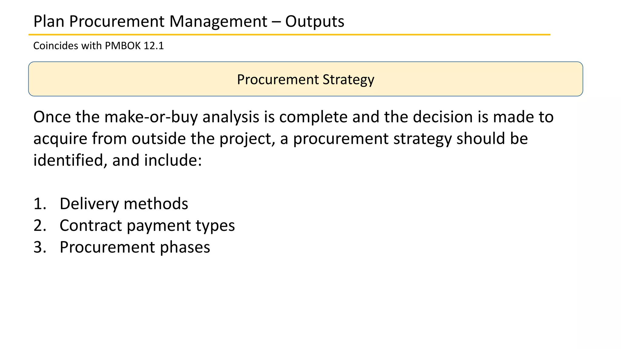 12.1 Plan Procurement Management | PPTX