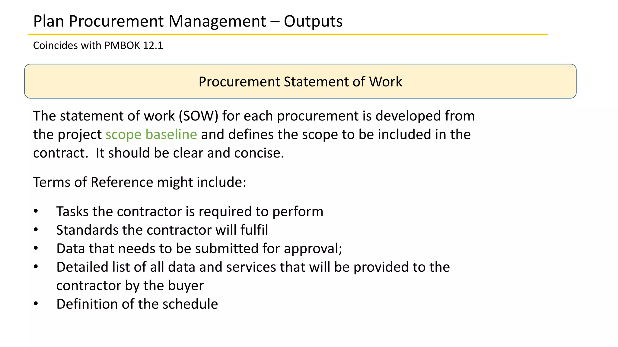 12.1 Plan Procurement Management | PPTX